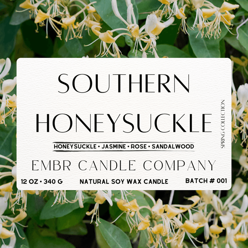 Southern Honeysuckle - Spring 2026 - Soy Wax Candle – EMBR Candle Company